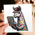 3drose, Funny Cool Llama Reading with Electronic Reader Book Graffiti ...