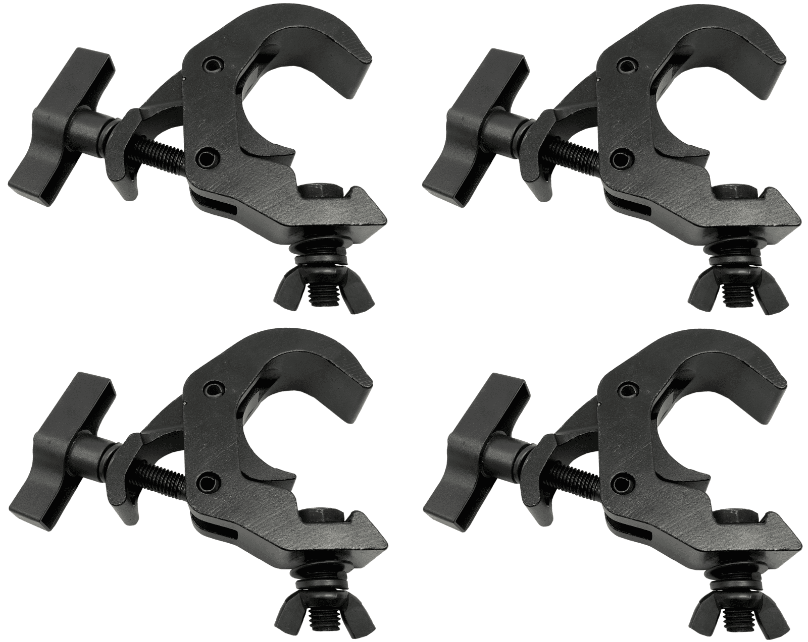 2" Truss Quick Rig Clamp, Black Finish-4 PACK 550lb rating Aluminum ...