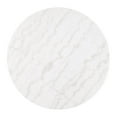 1pc Round Cocktail Table Marble Top Gold Accent Plinth Base Black White ...