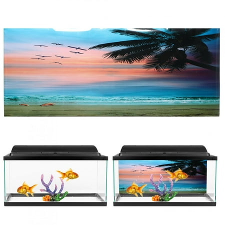 Wchiuoe Aquarium Poster, Self-adhesive Fish Tank Poster, For Fish Tanks ...