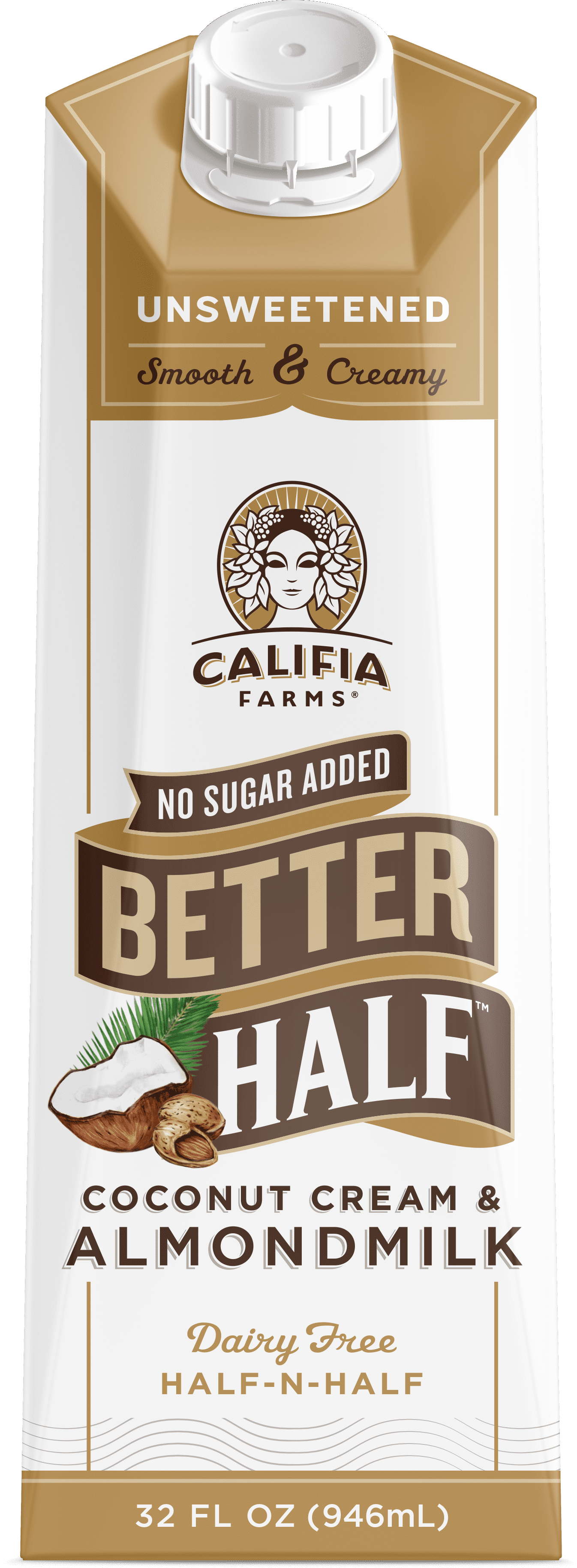 Buy Califia Farms Unsweetened Better Half Almond Milk Half And Half 32