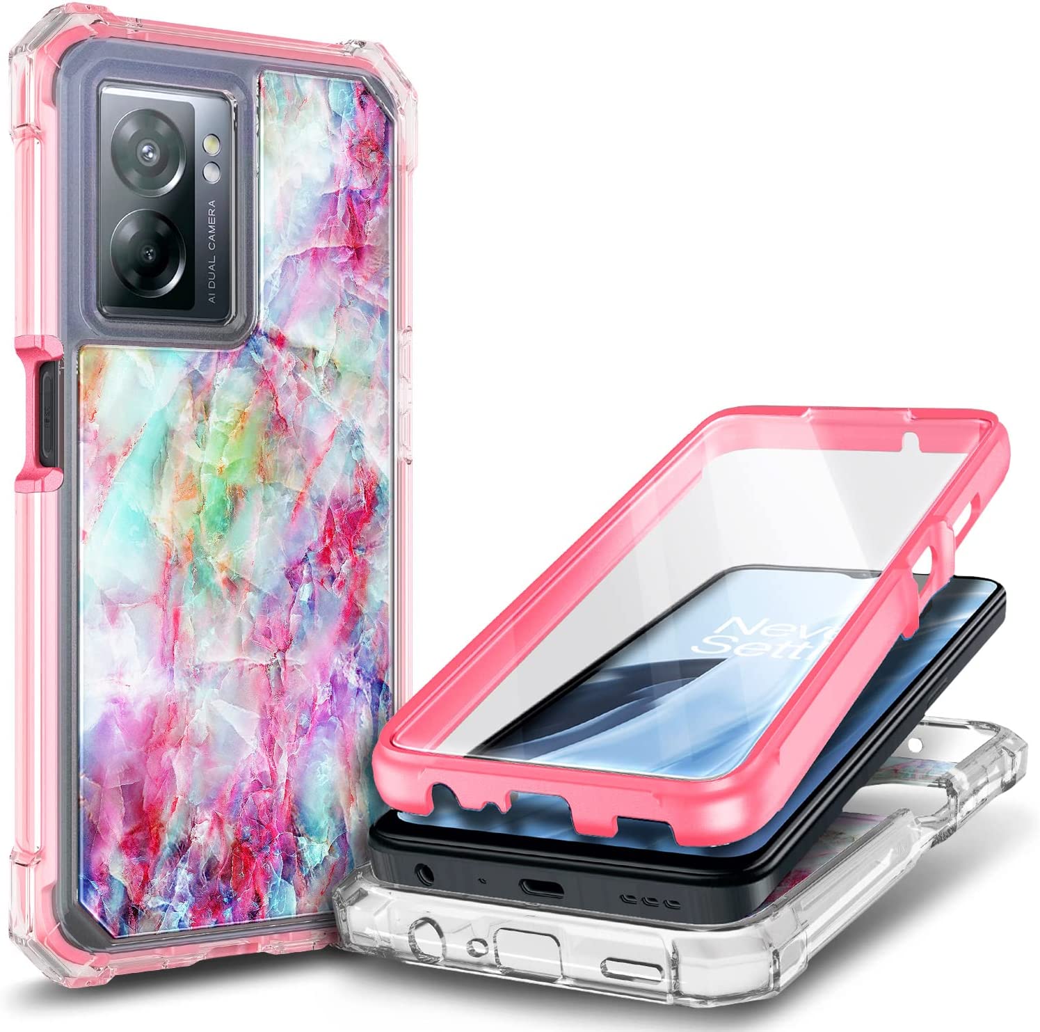 Nagebee Phone Case Compatible for OnePlus Nord N300 5G with [Built-in ...