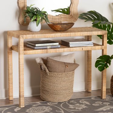bali & pari Lombok Rattan BOHO Console Tables, Natural Brown - Walmart.com