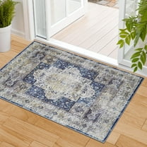 Free Shipping! Mainstays Distressed Vintage Blue Persian Indoor Area ...