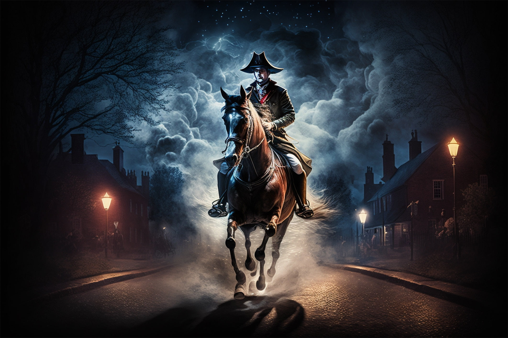 24x36 gallery poster, Paul Revere's Midnight Ride p3 - Walmart.com