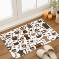 Coffee Beans Door Mat Brown Cake Hot Chocolate Abstract Style Non Slip ...