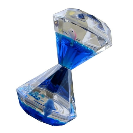 Wweixi Liquid Bubbler Rhinestone Shaped Timer Visual Sensory Toy Drip ...