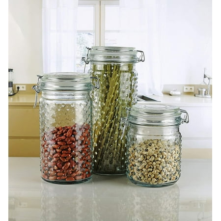 Circleware Vintage Home Glass Canisters with Swing Top Hermetic ...