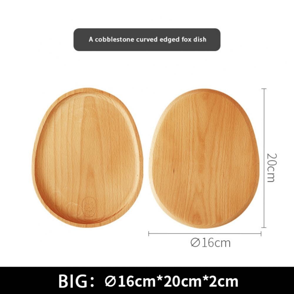 Large Serving Tray Small Wooden Plate Oval Wood Tray, Wooden Snack Tray ...