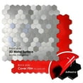 Acopelo Peel and Stick 3D Hexagon Mosaic Silver Metal Tile for ...