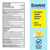 Emetrol Non-Drowsy Chewable Tablets for Rapid Nausea Relief, Lemon ...