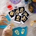 1 Set 9Pcs Nickel Self-adhesive Picture Stickers Metal Decals Golden ...