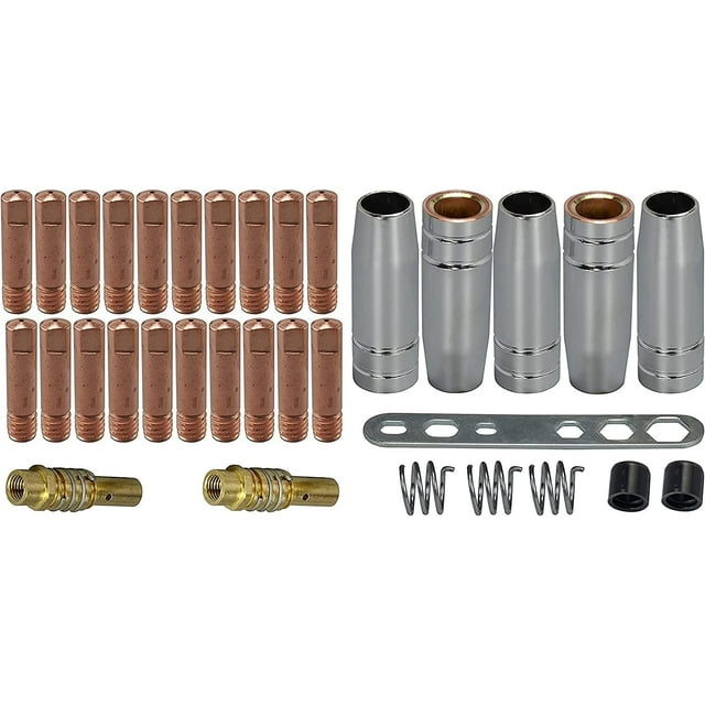 MB15 15AK Contact Tip M6 & Tips Holder Difuser & Shield cup & Torch Neck MIG Welding Torch (M6 ...