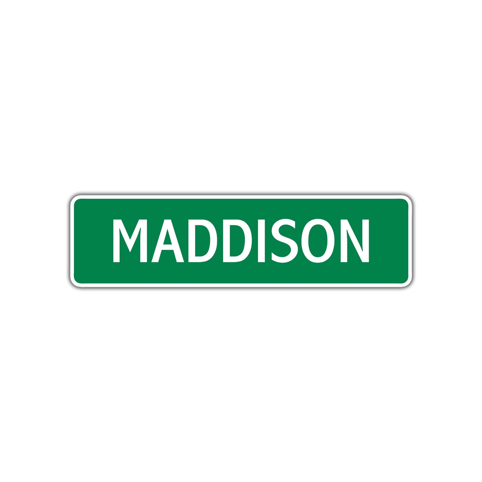 Maddison Girls Children Name Letter Printed Label Indoor Outdoor Wall ...