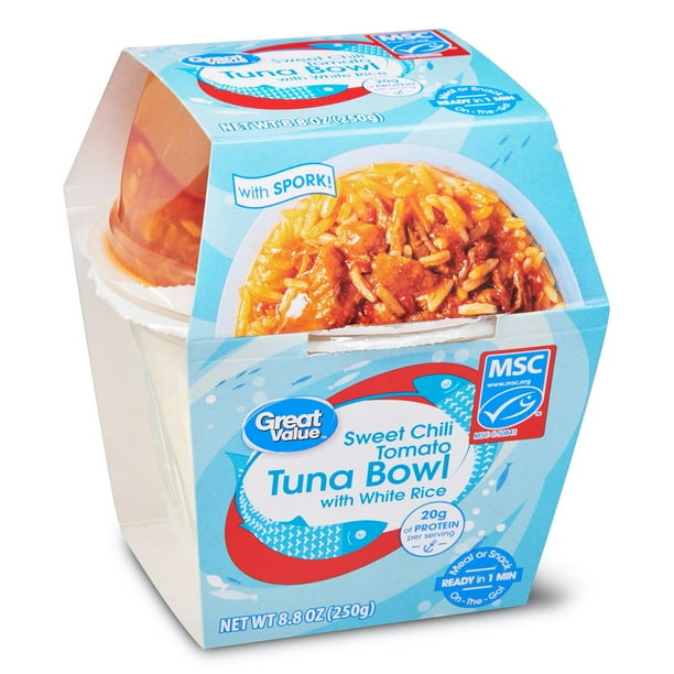 Great Value Sweet Chili Tomato Tuna Rice Bowl, 8.8 oz - Walmart.com