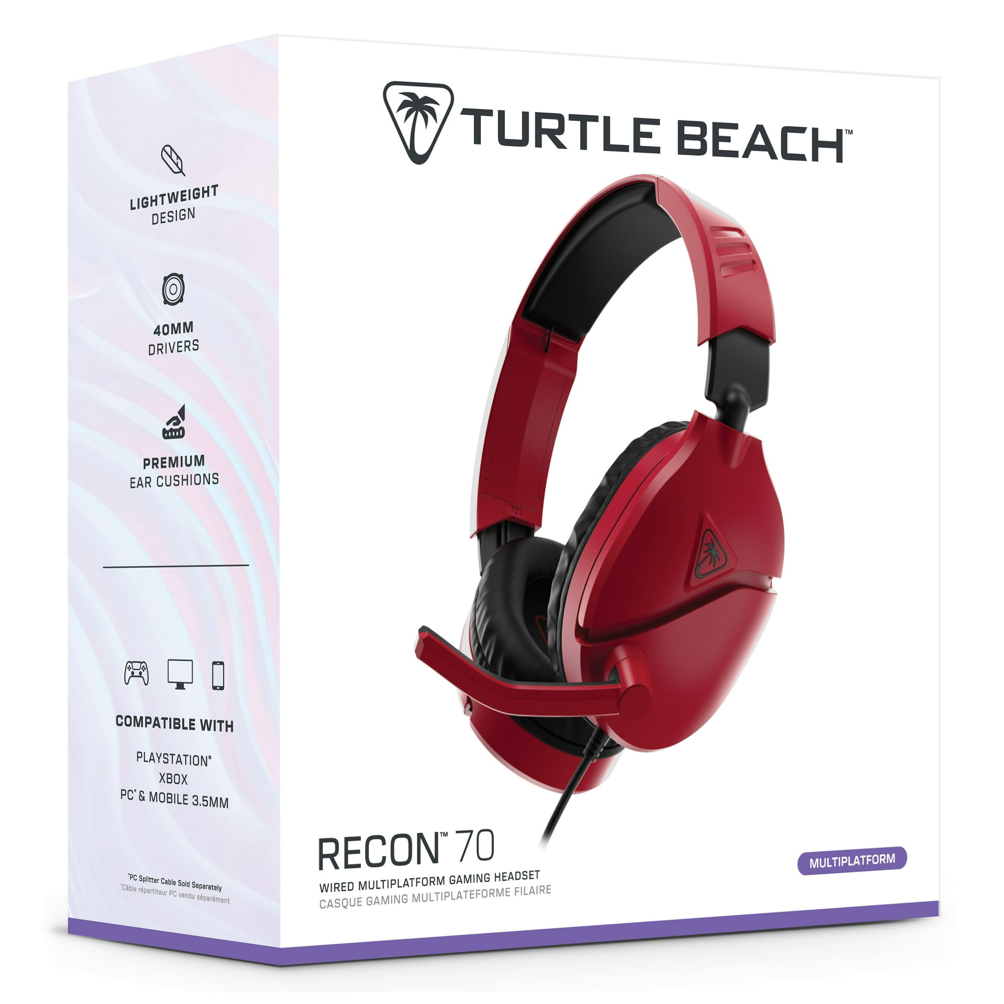 Turtle Beach Recon 70 Gaming Headset For Ps4 Pro  Ps4  And Ps5 Midnight Red As Specified
