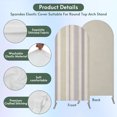 Boho Wedding Arch Cover 6.6FT Vertical Stripes Linen Texture Vintage ...