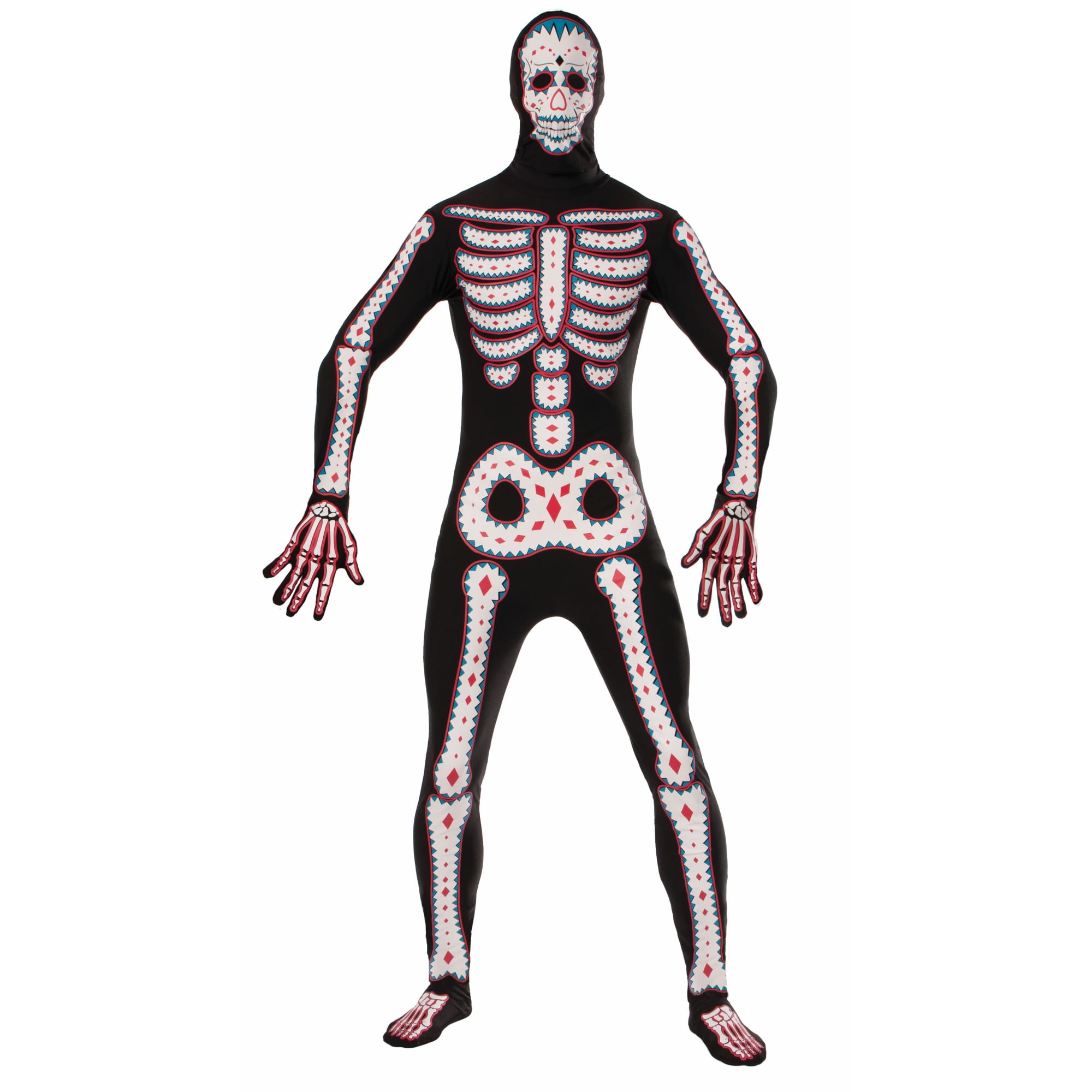 Disappearing Man Day Of The Dead Skeleton Adult Costume One Size ...