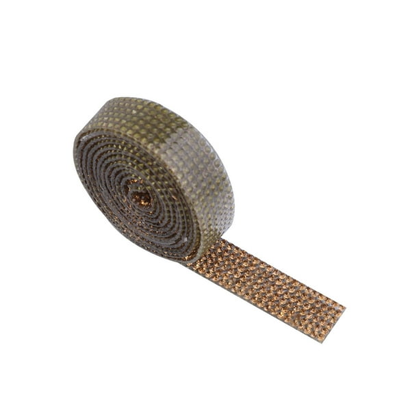 OUNONA Wrap Rhinestone Mesh Bling Diamond Ribbon Appliques Belt Flower ...