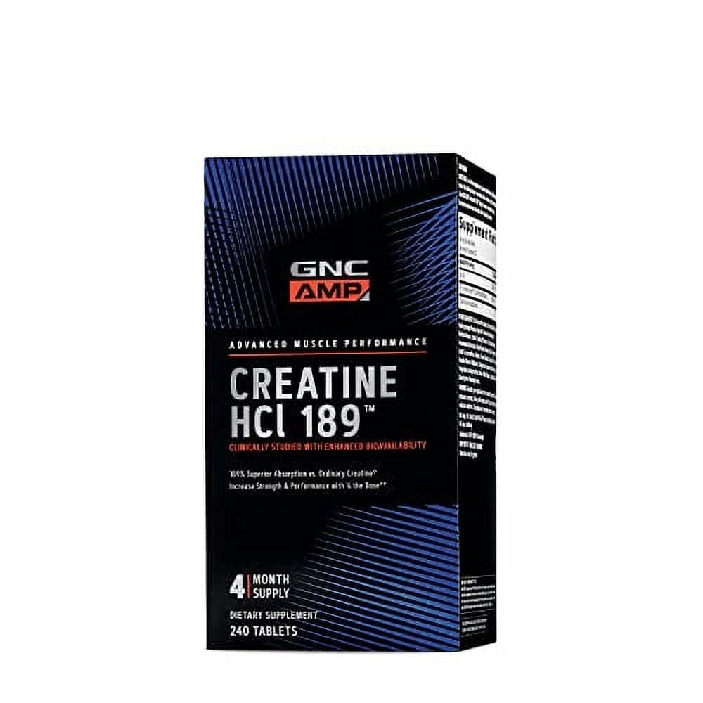 Suplemento GNC AMP HCl 189 Creatina 240 tabletas | Walmart en línea