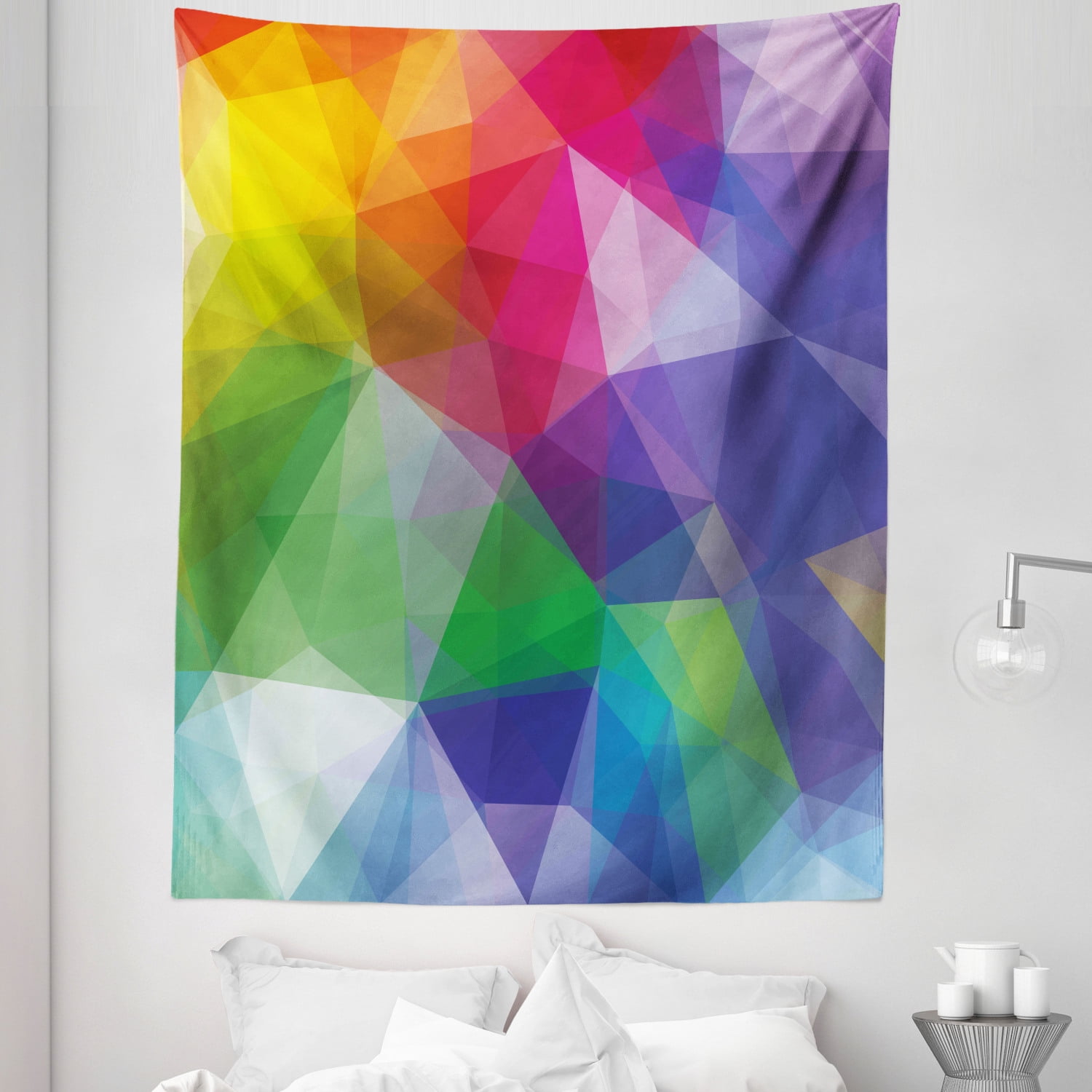 Abstract Tapestry, Fractal Quirky Forms Triangles with Trippy Effects ...