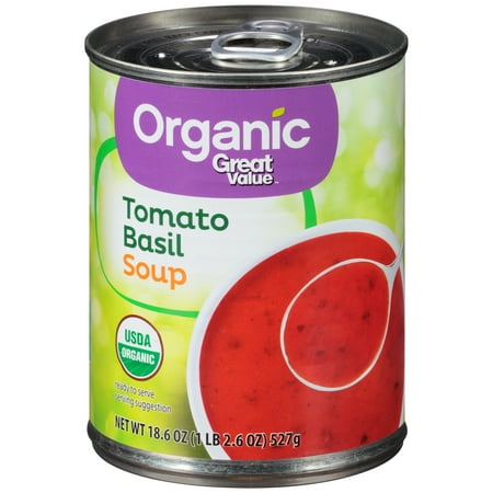 Great Value Organic Tomato Basil Soup, 18.6 oz - Walmart.com