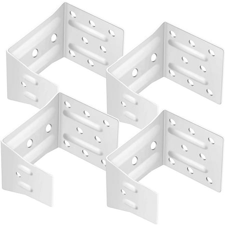 4 Pieces High Profile Box Mounting Brackets Window Blinds Headrail Brackets Mini White Blind ...