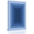 Blue Gradient Squares Canvas Wall Art for Living Room, Softness Layers ...