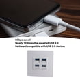 4 Port Outlet Wall Plate, Ethernet Wall Plate Faster Data Transmission ...