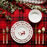 Corelle Rudolph Themed Winter Holiday Dish Set - 12 Piece Dinner ...