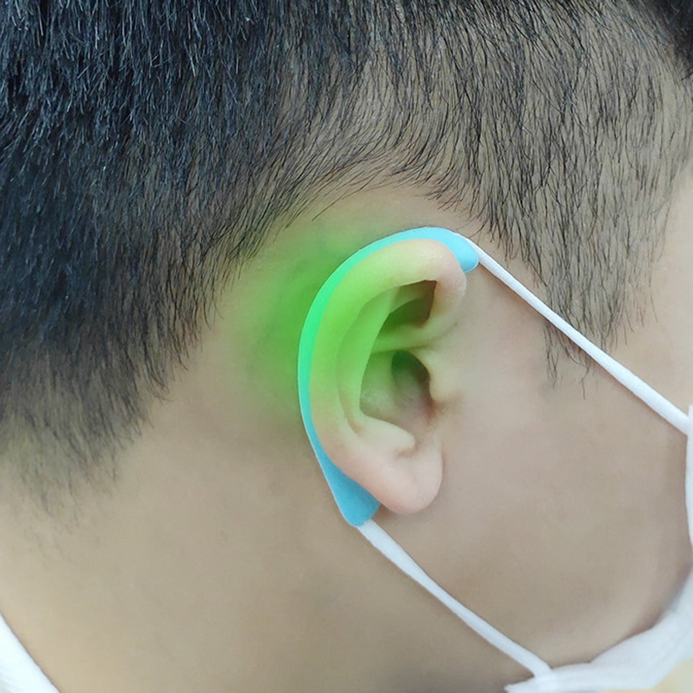Kids & Adults Silicone Earcaps, Premium Grade Comfortable Mask Ear Loop ...