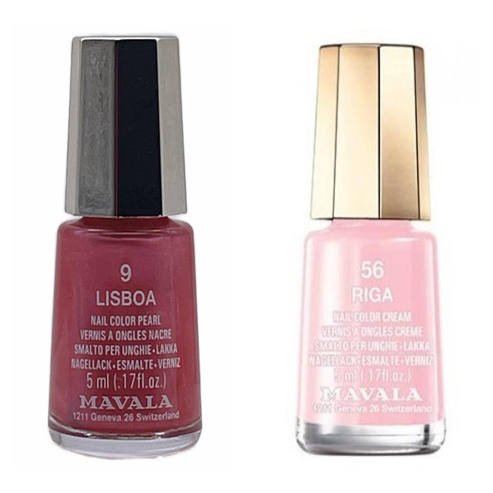 Mavala Mini Nail Polish 5ml - 9 Lisboa - 56 Riga - Combi Pack - Walmart.com