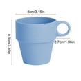Blue Household Plastic Heat Insulating Mug With Anti Scalding And Non ...