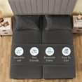 5PC Split Queen Sheets Sets for Adjustable 600-TC Organic Cotton Luxury ...
