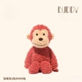 BUDDY Monkey Plush Toy - Ultra-Soft Comfort Doll, Sleep Companion ...