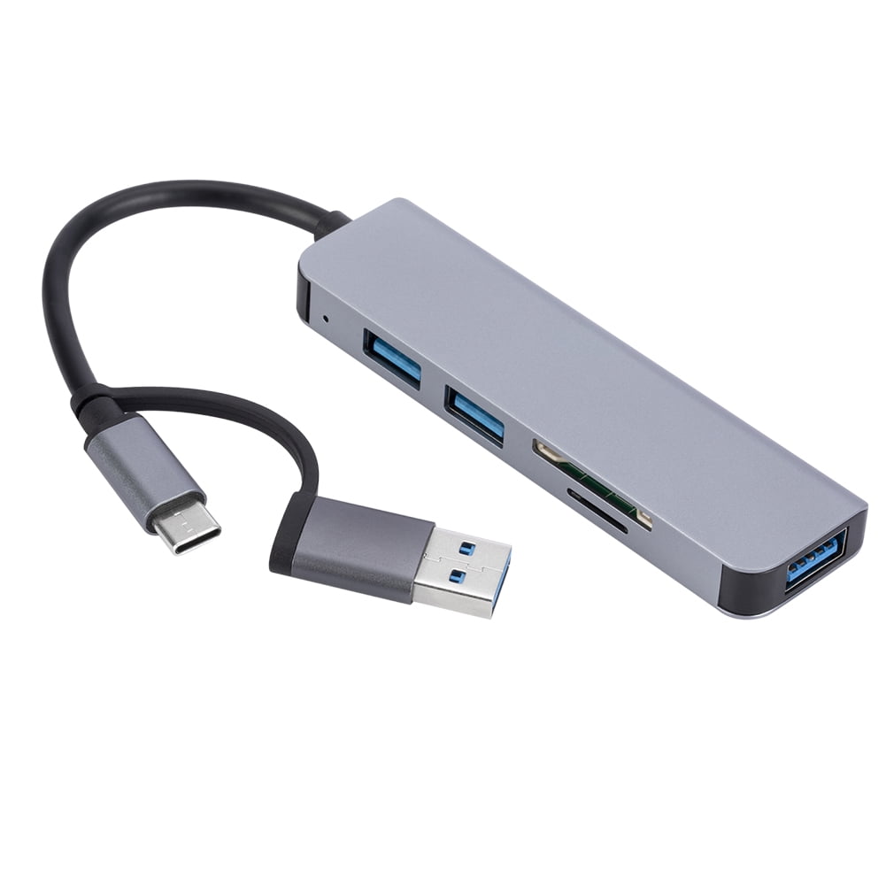 Tipo-C USB 3.0 Hub Plug and Play USB Hub Expander para computadora PC ...
