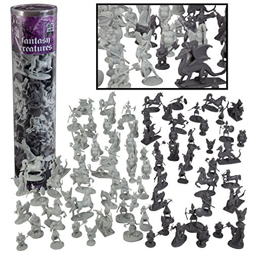 Fantasy Creatures Action Figure Playset - 90pc Monster Battle Toy ...