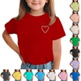 AHTJRT Girls Short Sleeve Shirt Fashion Cute Love Heart Patterns ...