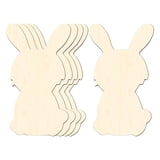 Abbraccia 5 Pieces Easter Wooden Bunny Cutouts Wood Pieces to Paint ...