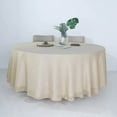 Efavormart 108" Premium Beige Faux Linen Tablecloth | Slubby Textured ...