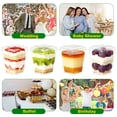 5 Oz Disposable Plastic Dessert Cups with Lids and Spoons, 100 Sets ...