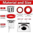 2 Pack Anti-Odor Floor Drain Core, Magnetic Shower Drain Plug, Prevent ...