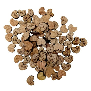 50 Pcs Wooden Hearts Wooden Craft Hearts Small Wood Slices Diy Wooden ...
