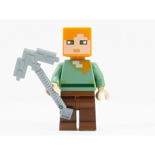LEGO Minecraft Alex Minifigure with Iron Pickaxe - Walmart.com