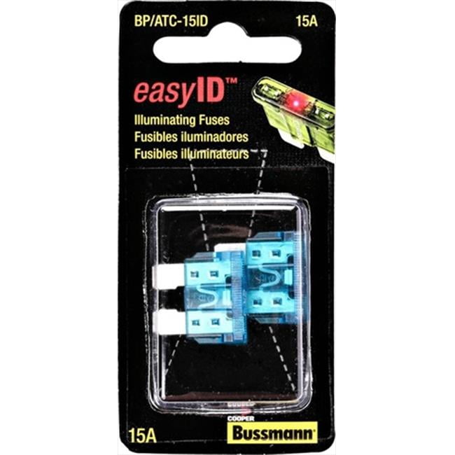 BUSSMANN BPATC15ID Easyid Illuminating Automotive Fuse, Pack - 5 ...