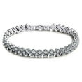 Fashion 925 Sterling Silver Crystal Diamond Tennis Bracelet - Roman ...