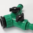 2 Way Heavy Type Garden Hose Splitter Y Splitter Grip Shut Off Valves ...