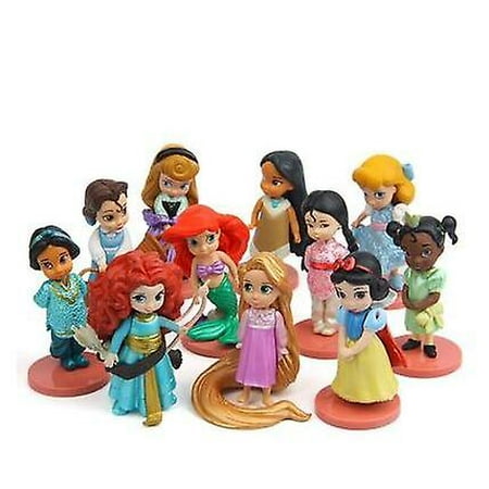11pcs/set Disney Princess Action Figures Toys Rapunzel Snow Cinderella ...