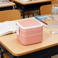 Beautynvta Lunch Box for Adults, Double Layer Portable Lunch Containers ...