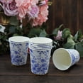 Efavormart 24 Pack | 9oz Blue Chinoiserie Floral Paper Cups with Gold ...